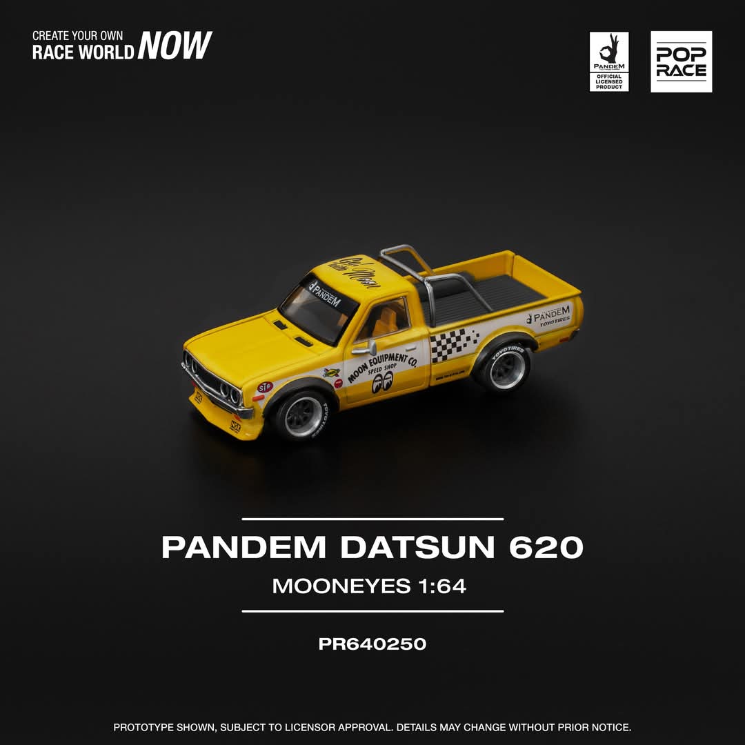 Pop Race PR640250 PANDEM DATSUN 620 - MOONEYES| House of Diecast Cars
